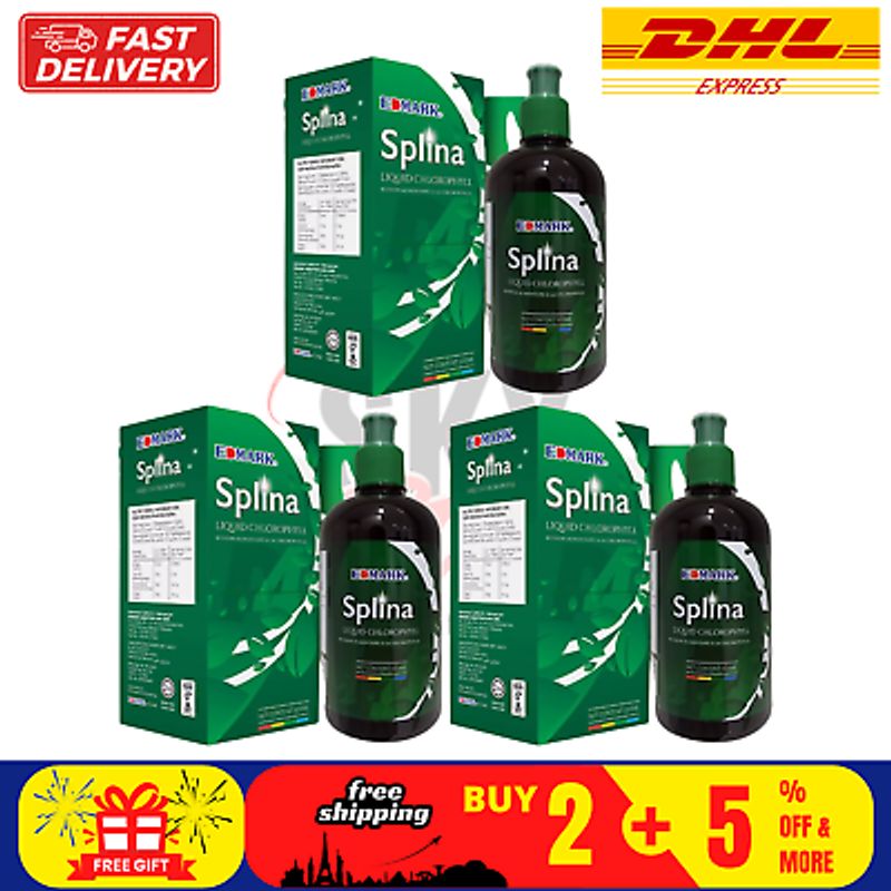 3 Bottle Splina Liquid Chlorophyll by Edmark Int'l. 500ml -DHL Shipping ...
