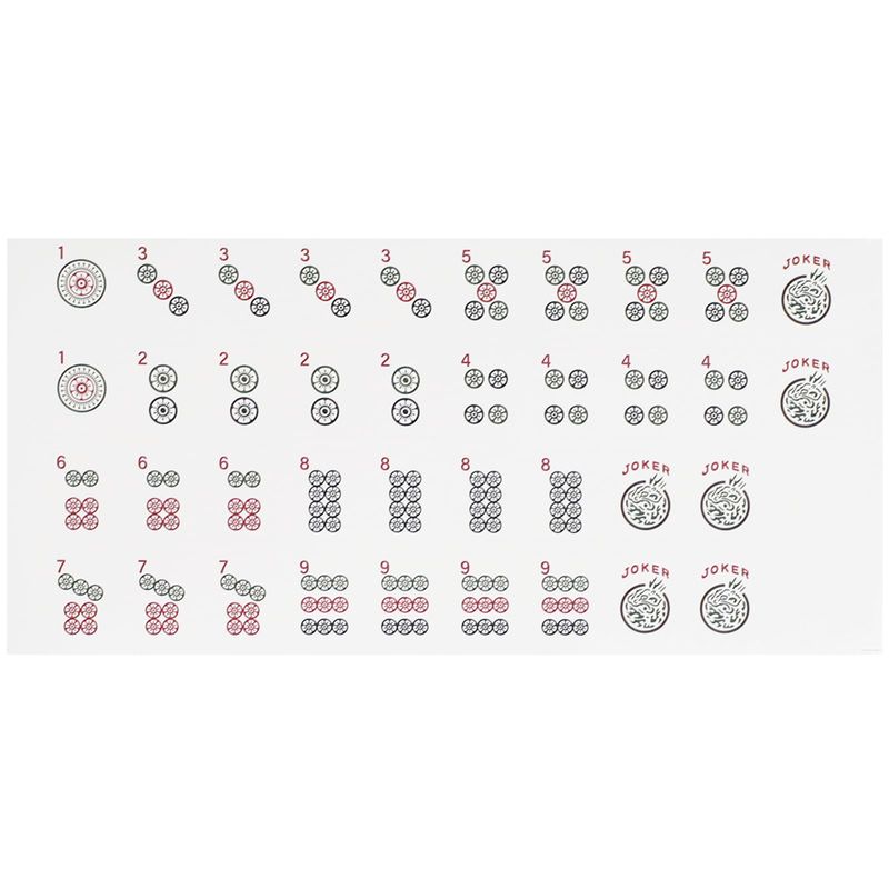 GUSTARIA Set of 166 American Mahjong Tile Decal Stickers for Standard ...