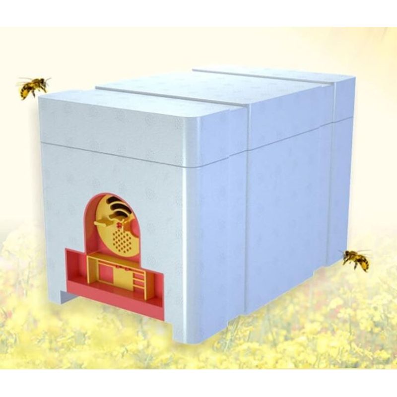 Deluxe Mini Mating nuc Box Queen Bee Rearing Plastic Styrene Foam box 4 ...