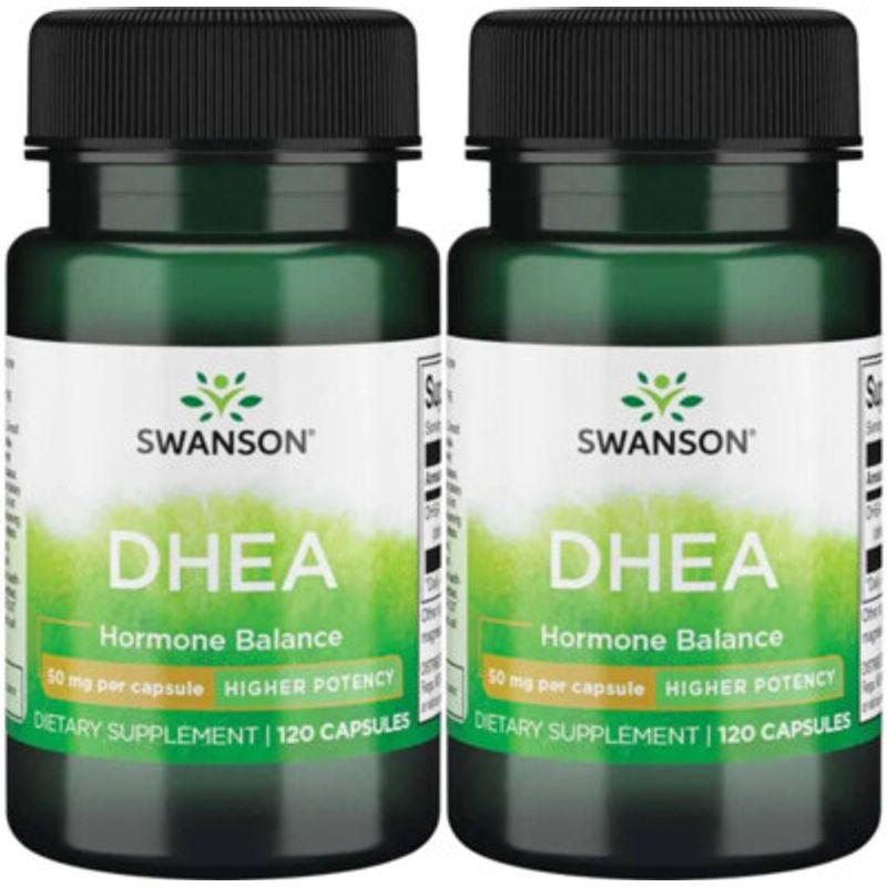 Swanson DHEA 50MG 2X120 Caps Sugar Metabolism, Burn Fat, Build Muscle ...