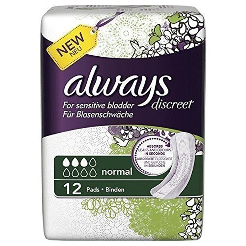 Always Discreet Normal Incontinence Pads - Pack of 36 (3 x 12) - Online ...