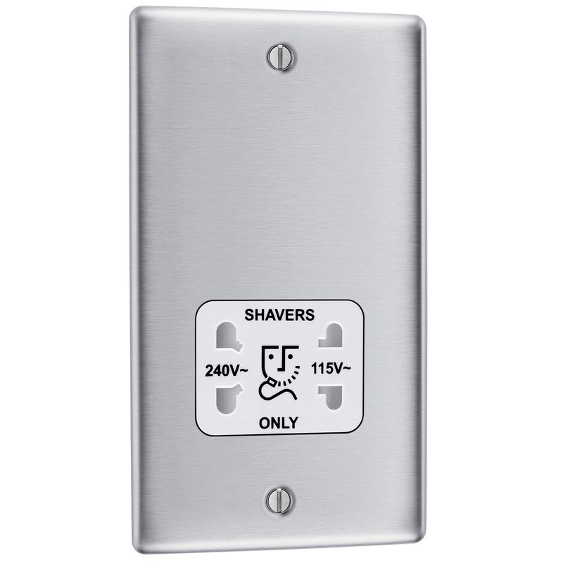 BG Electrical Dual Voltage Shaver Plug Socket, Electric Toothbrush ...