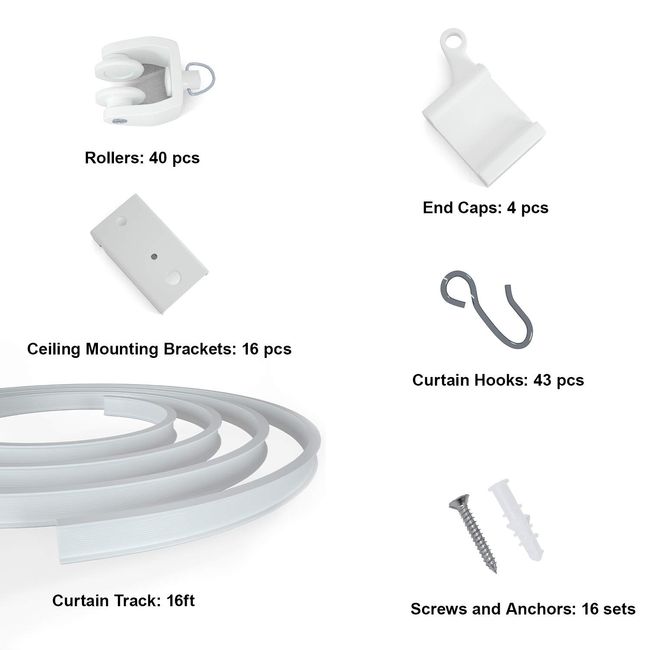 Bendable Ceiling Mounted Shower Curtain Track | Shelly Lighting