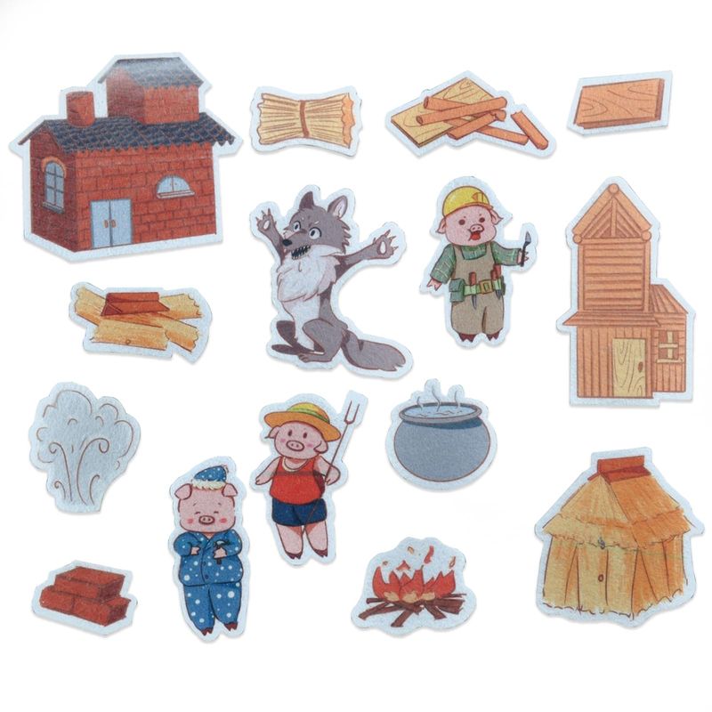 CHEFAN Felt Flannel Board Stories for Toddlers,The Three Little Pigs ...