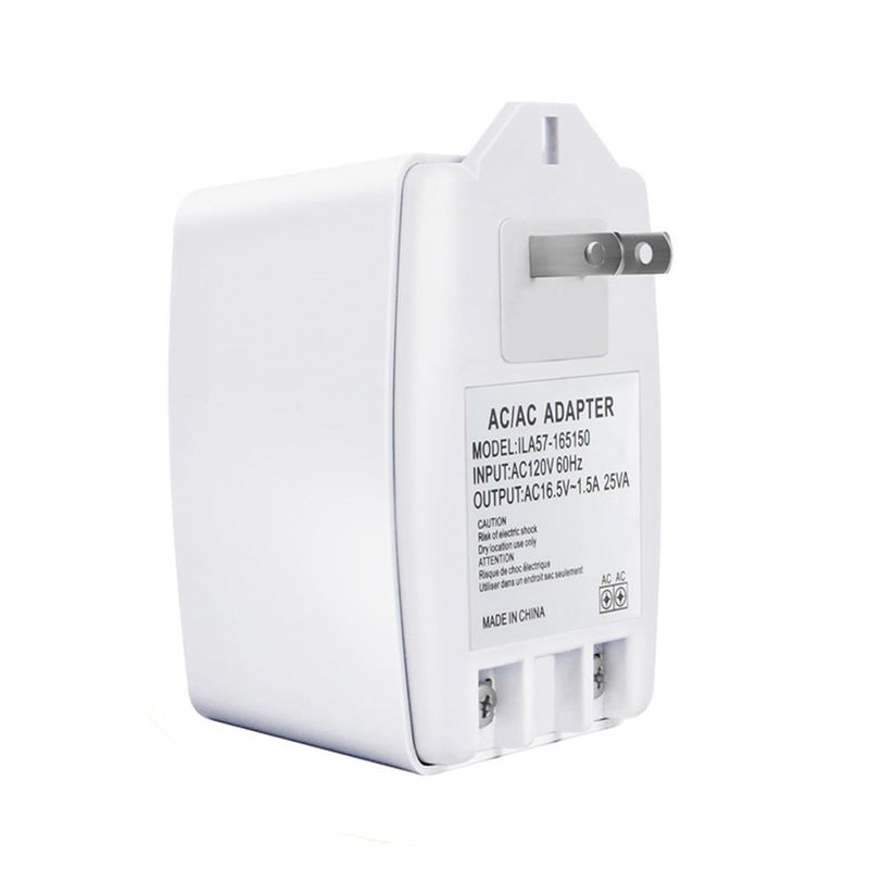 Plug in Doorbell Transformer 16.5V 25VA, Doorbell Power Supply Adapter ...