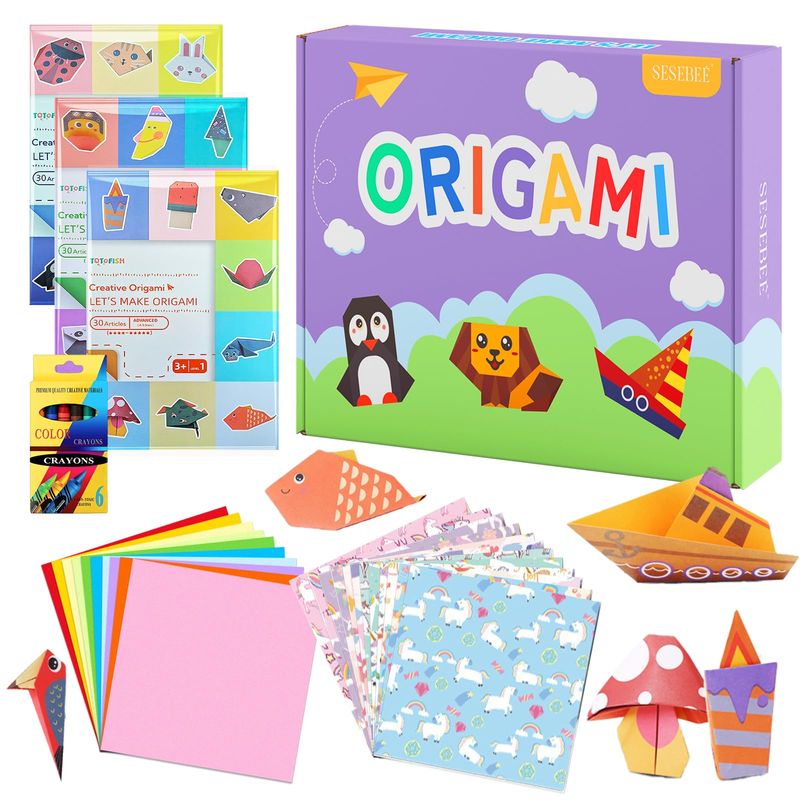 240 Sheets Origami Paper Kit for Kids, 6x6 Inch Double Sided Color ...