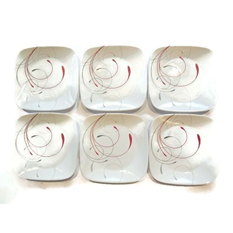 Corelle Dinnerware Dessert Plates Set, Square Splendor 6.5" Perfect ...