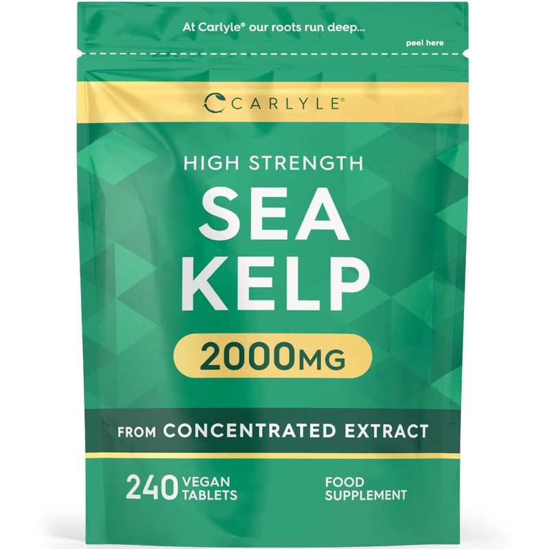 Sea Kelp Tablets 2000mg | 240 Vegan Tablets | High Strength Sea Kelp ...
