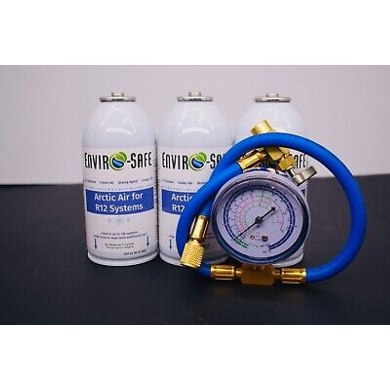 Arctic Air for R12, Refrigerant support, 3 cans Brass Gauge - Online ...
