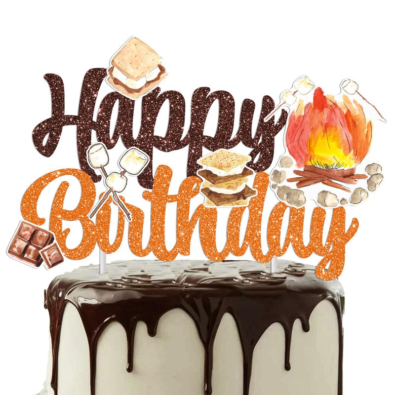 S'more Birthday Party Cake Topper S'more Birthday Party Decoration ...