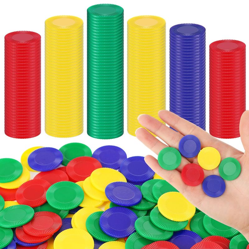 GSrenyu 500 Pieces Counting Chips, Plastic Tokens Coins, Learning ...