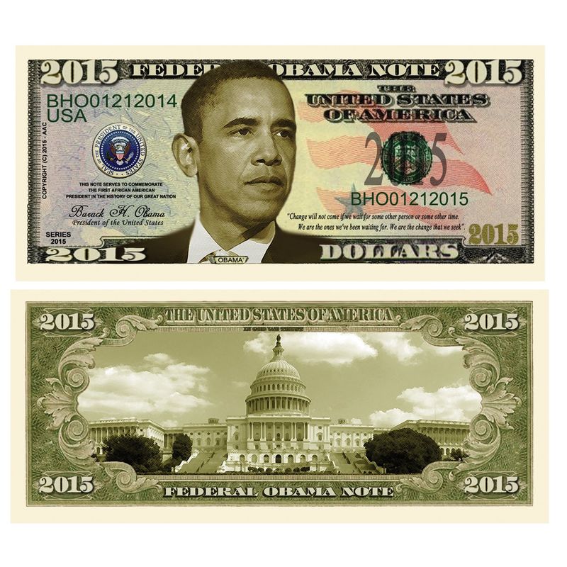 American Art Classics Barack Obama 2015 Commemorative Dollar Bill in ...