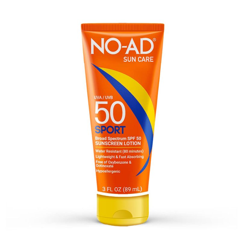 NO-AD SPF 50 SPORT Sunscreen Lotion | Hypoallergenic | Broad Spectrum ...