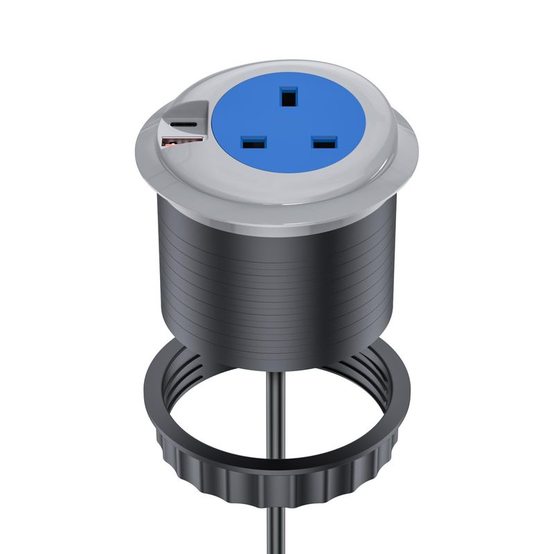BQO Desk power socket desktop Power Desk Hole Socket with USB C Fast ...