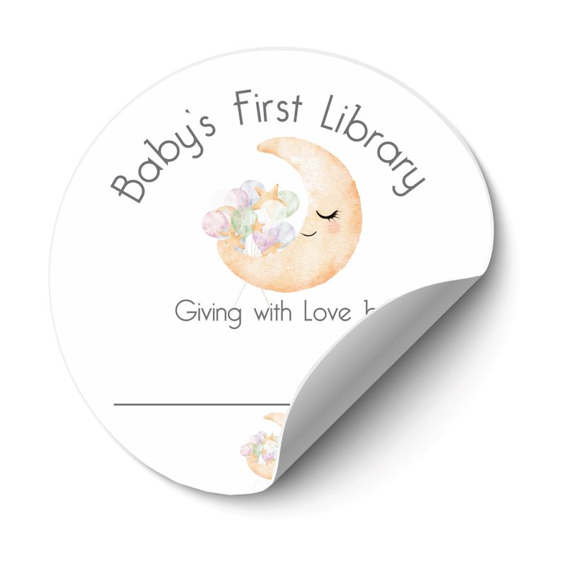Baby's First Library Stickers, Bookplate Stickers Baby Shower, Sticker ...