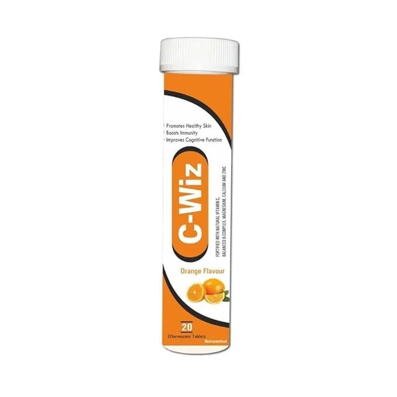 C-Wiz Orange Flavoured Effervescent Fortified Tablets, 20 Tablets ...