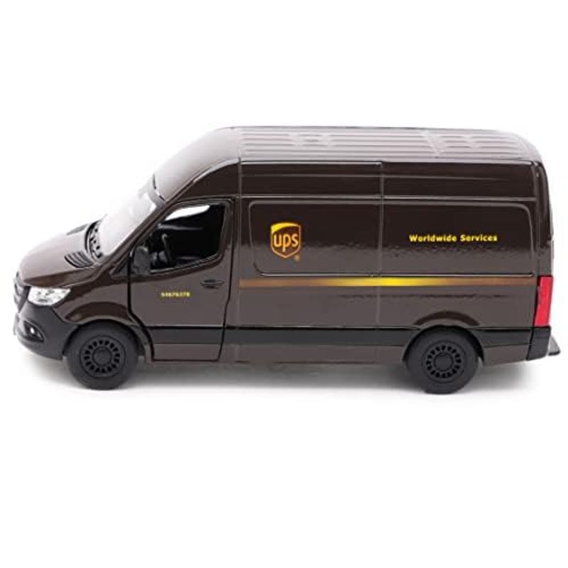 Toyland® 12cm Pull Back & Go Die Cast UPS Van With Open & Close Doors ...