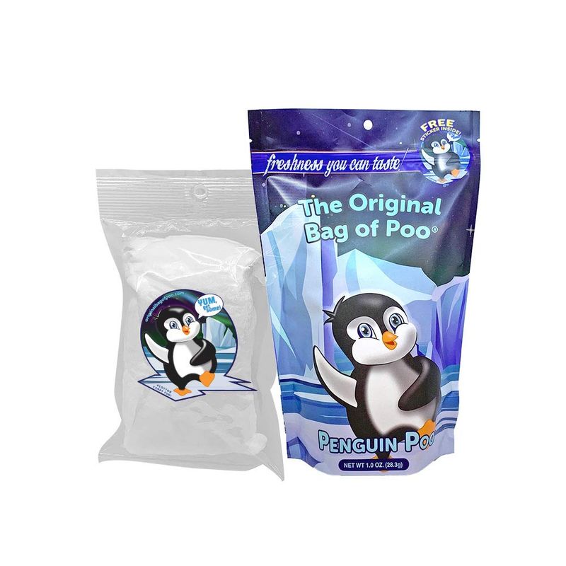 The Original Bag of Poo, Penguin Poop (White Cotton Candy) for Novelty ...