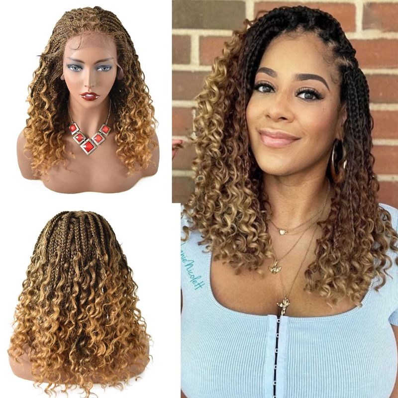 Healthlif Braids Wigs For Black Women 18 inches Soft HD Lace Front ...