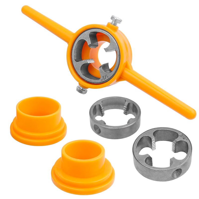 Bestgle 6Pcs Water Pipe Threader Plumbing Tool Kit, Plastic Pipe Die ...
