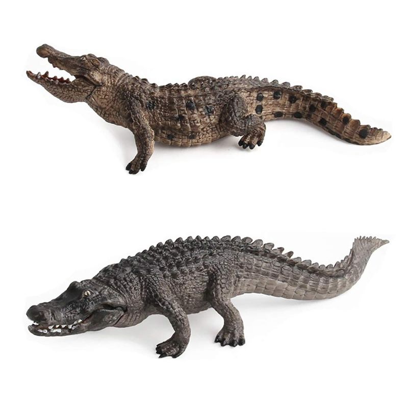 DOYIFun 2 Pcs Simulated Crocodiles Model Figure Toy, Realistic ...