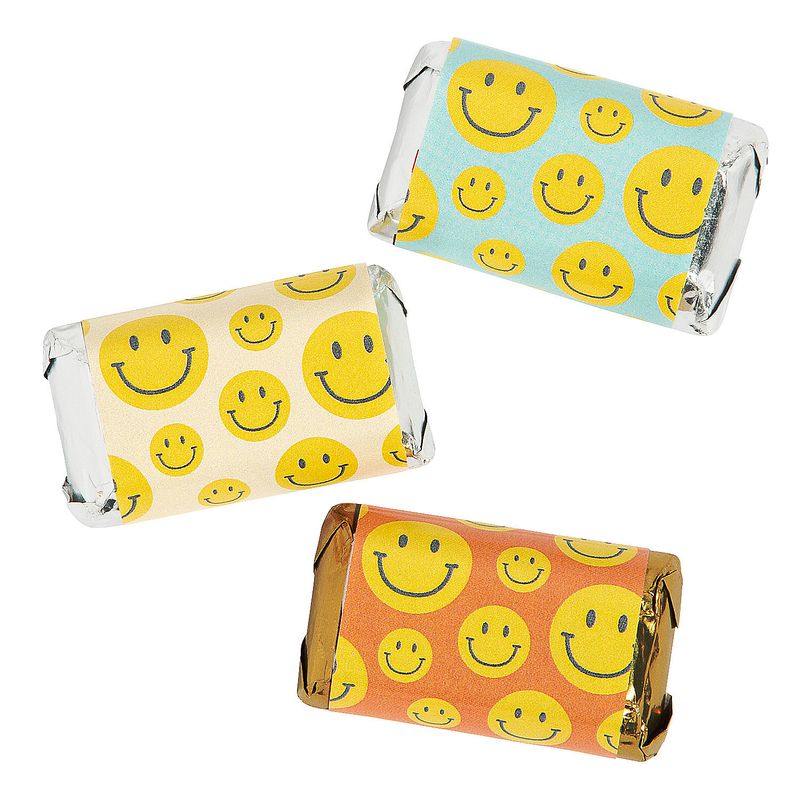 Fun Express Smile Face Mini Candy Bar Sticker Labels - 30 Pc - Online ...