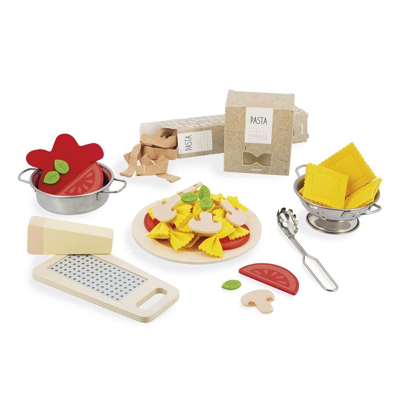 Janod - Pasta Mix - Pasta Set - Pretend Play Kitchen & Tea Set Toy - 58 ...