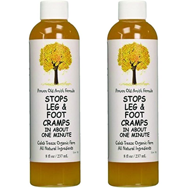 Caleb Treeze Organic Farms Stops Leg & Foot Cramps 8 oz (2 Pack) (2 ...