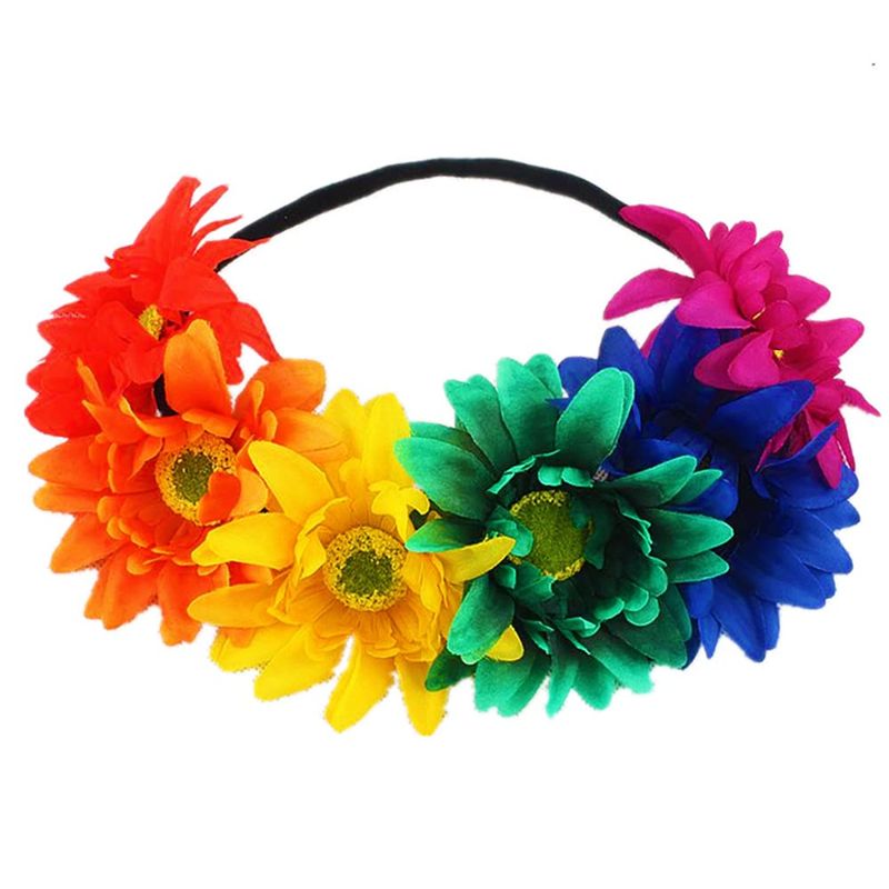ZLIXING Rainbow Headband Pride Outfits Accessories Women Girls ...