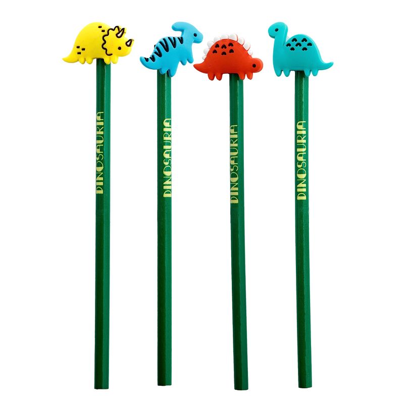 Puckator Dinosauria Jr Dinosaur Pencil with PVC Topper - Pencils for ...