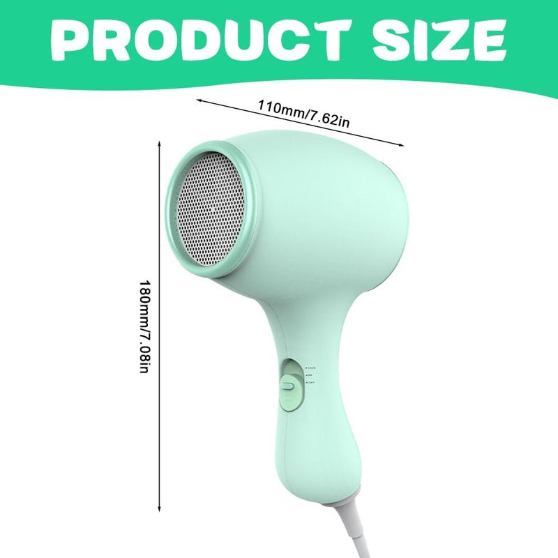 Rppiup Kids Hair Dryer, Portable Small Hair Dryer for Kids, Quiet 550w ...