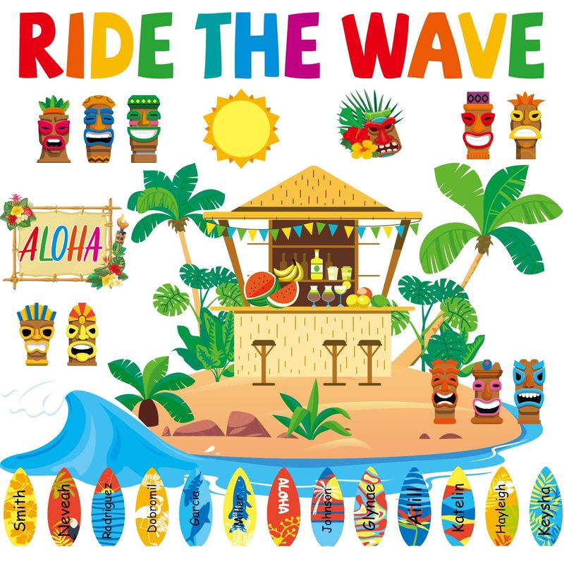 Summer Classroom Bulletin Board Decorations Hawaiian Back to School ...