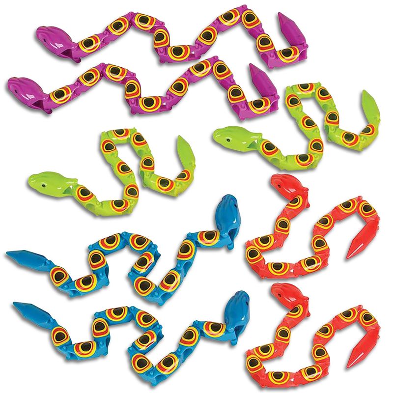 ArtCreativity Wacky Wiggly Jointed Snake - Set of 12-15 Inches Long ...
