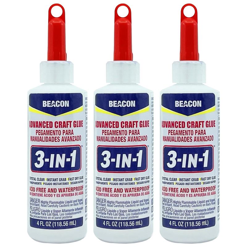 Beacon Adhesive 3-in-1 Advanced Craft Glue 118 ml, Dries Crystal Clear ...