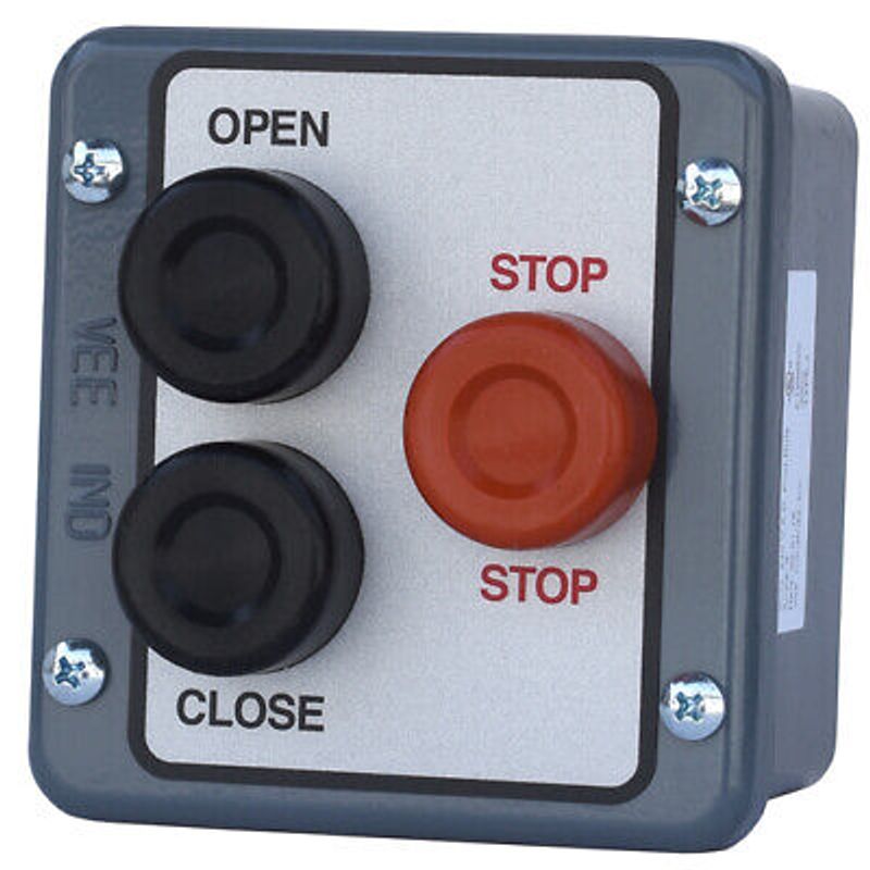 MMTC 3BX Exterior 3 Button Door Control Station Surface Mount Metal ...