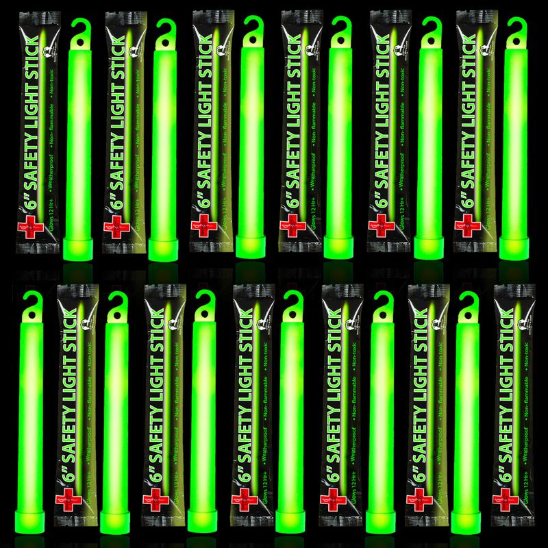 Emergency 10 Ultra Bright Green Glow Sticks - Individual Packed With ...