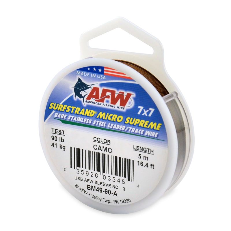 American Fishing Wire Surfstrand Micro Supreme, Bare 7x7 Stainless ...