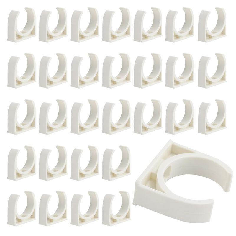 RXKFIGX 60Pcs PVC Water Pipe Clamps Clips Plastic Pipe Clip Water Pipe ...