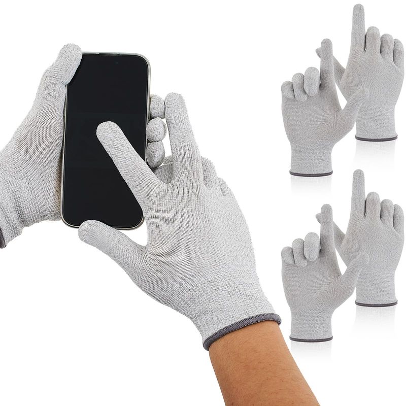 Teenyyou 2 Pairs EMF Radiation Protection Computer Gloves Unisex Anti ...