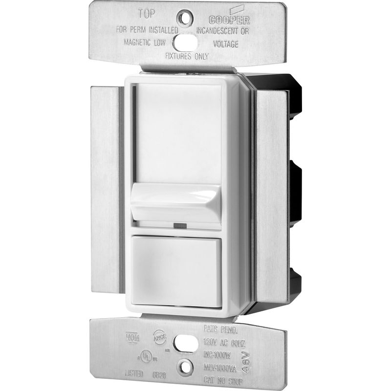 Eaton SI10P-W Skye 3-Way Single-Pole Full Slide Decorator Dimmer with ...