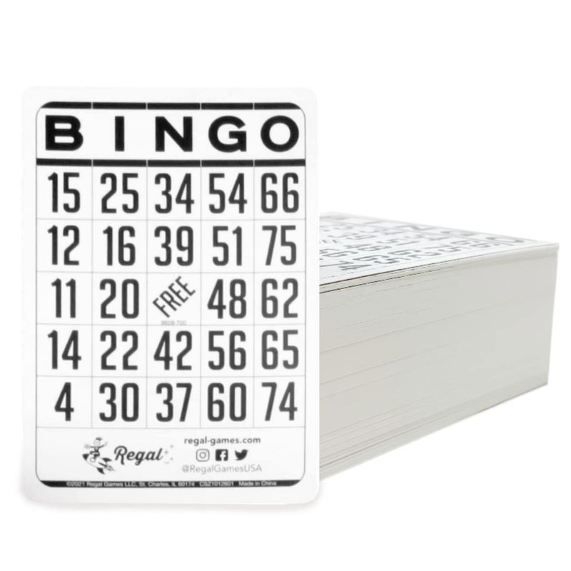 Regal Bingo Classic Bingo Cards Deck Reusable - Bingo Games for Family ...