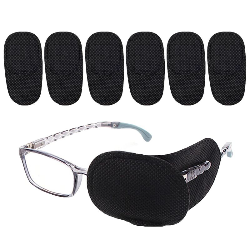 Rimikuru Eyepatches, Glasses, 6/12 Pieces, Strabismus Glasses Cover ...