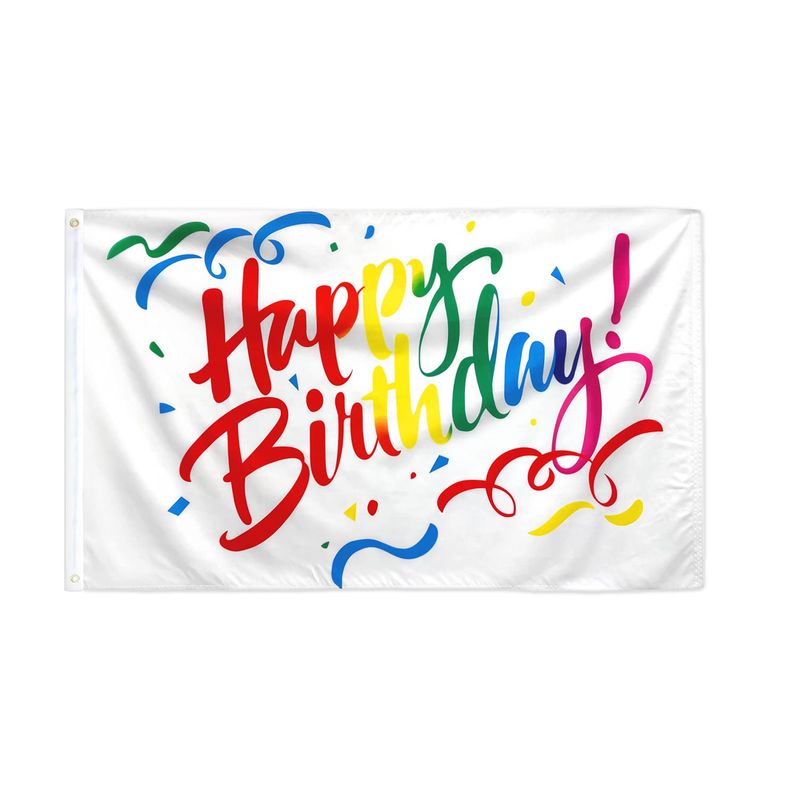 AZ FLAG HAPPY BIRTHDAY COLORS FLAG 3' x 5' - BEST WISHES FLAGS 90 x 150 ...