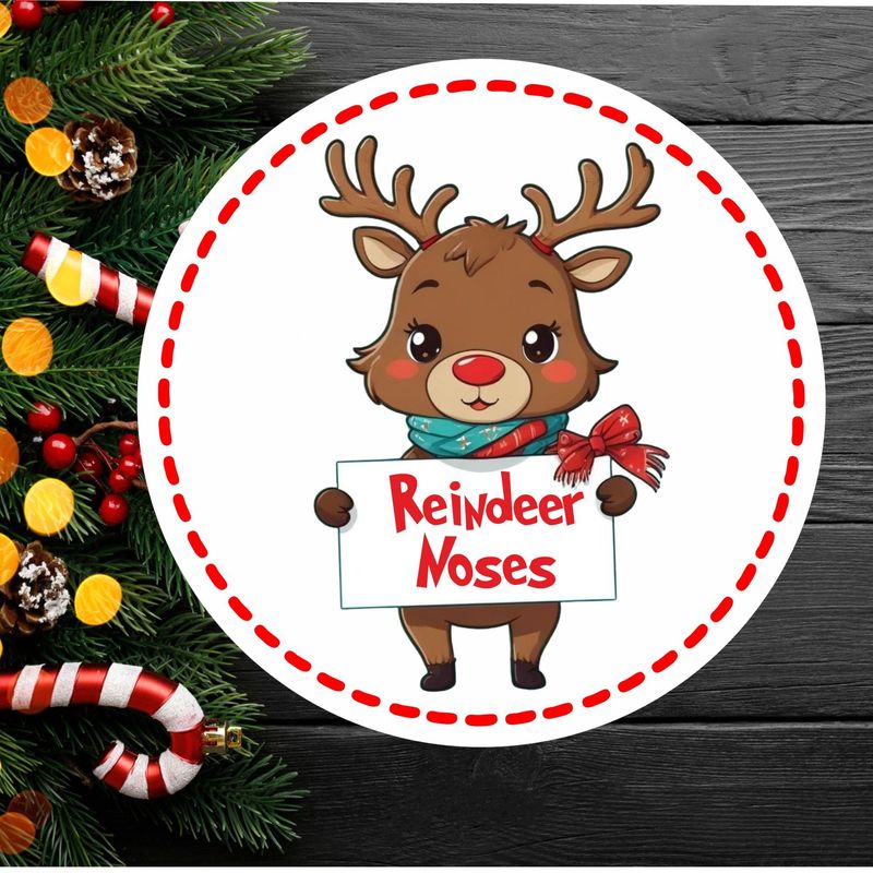 39 Reindeer Noses Stickers – Perfect for Christmas Gifts, Classroom ...
