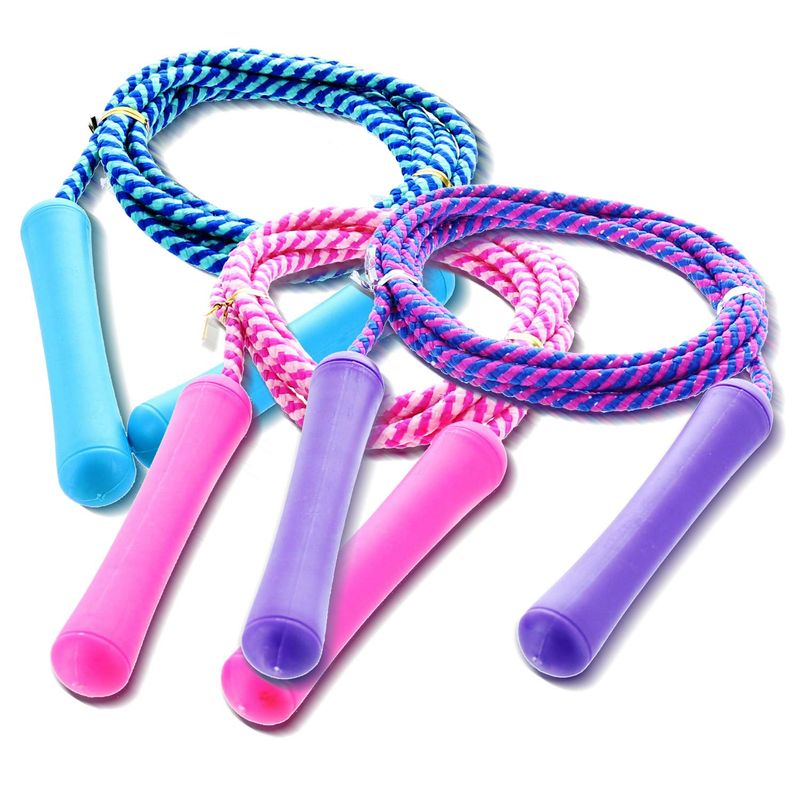 GIFTEXPRESS Adjustable Size Colorful Jump Rope for Kids and Teens ...