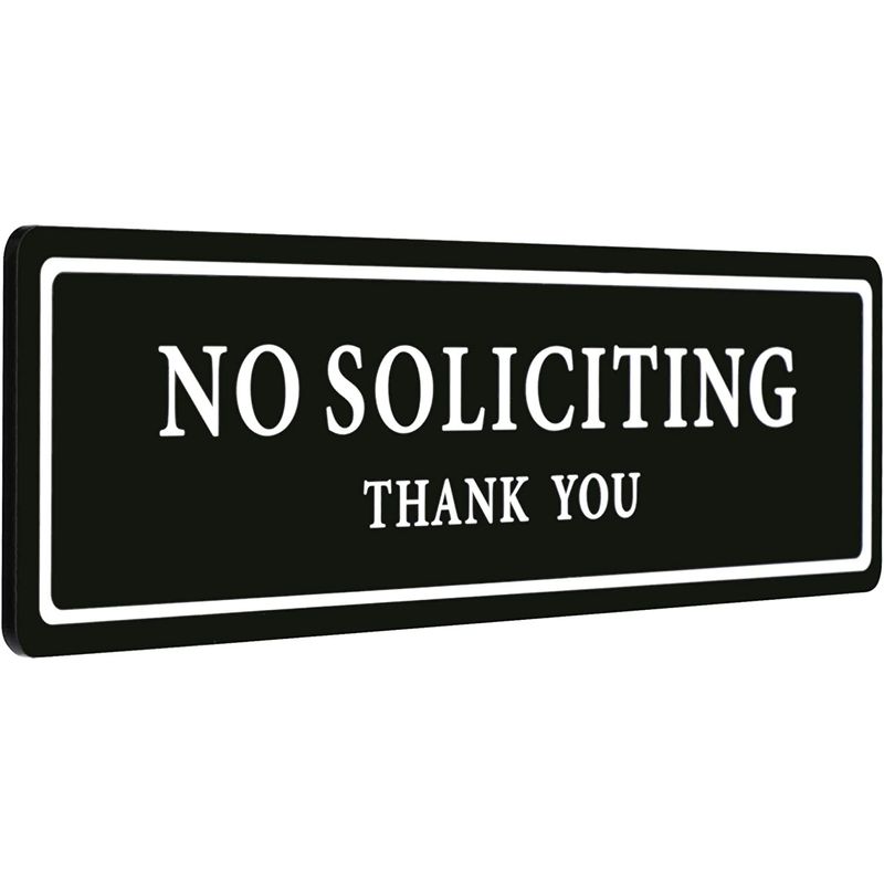 No Soliciting Sign for House, Strong Self-Adhesive No Soliciting Signs ...