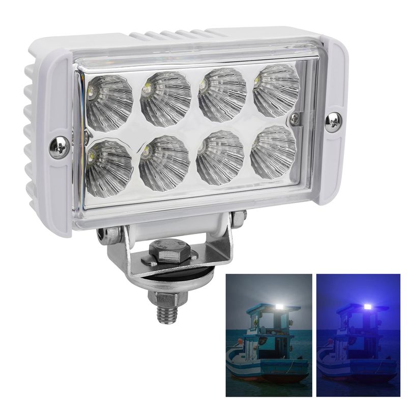 RVZONE Dual Color Led Boat Lights IP67 Waterproof LED Deck/Dock Marine ...