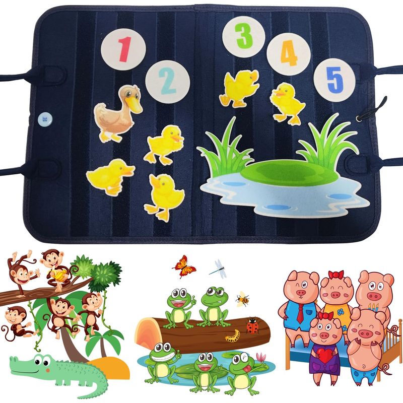 Felt Flannel Board Story Set of 4 for Toddlers, Felt Flannel Story ...