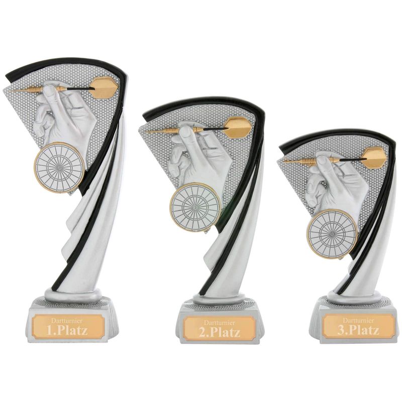 Arras trophy set, 1 x size S, M, L trophy dart trophy series, 3 sizes ...