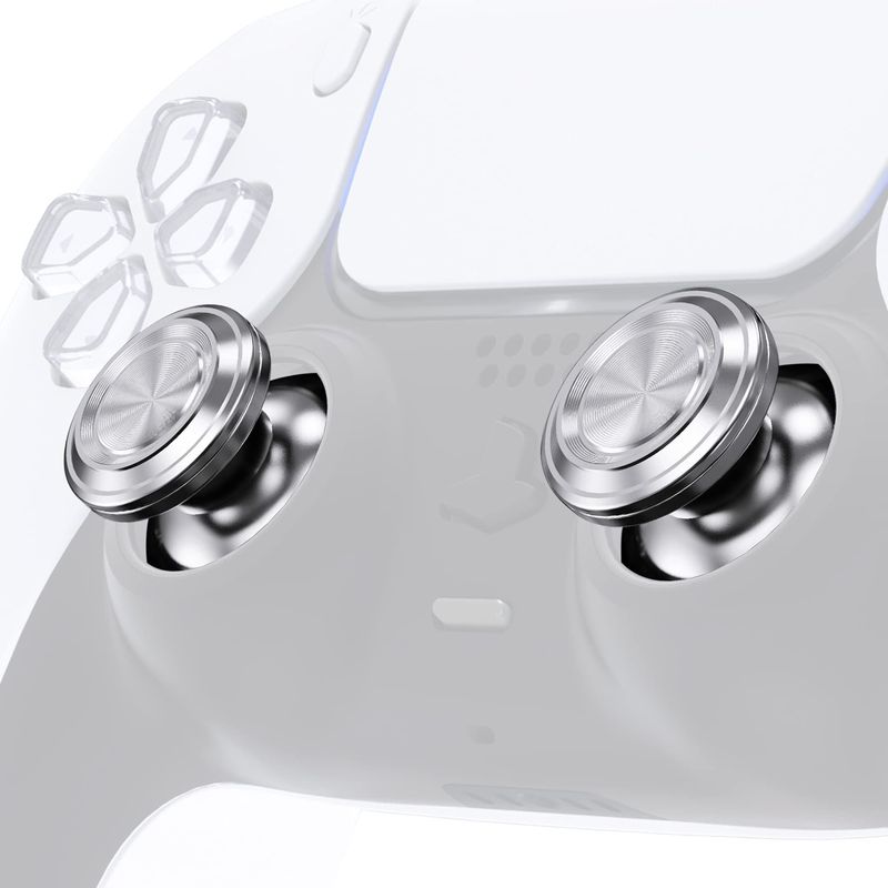 eXtremeRate Custom Silver Metal Thumbsticks for PS5 Controller ...